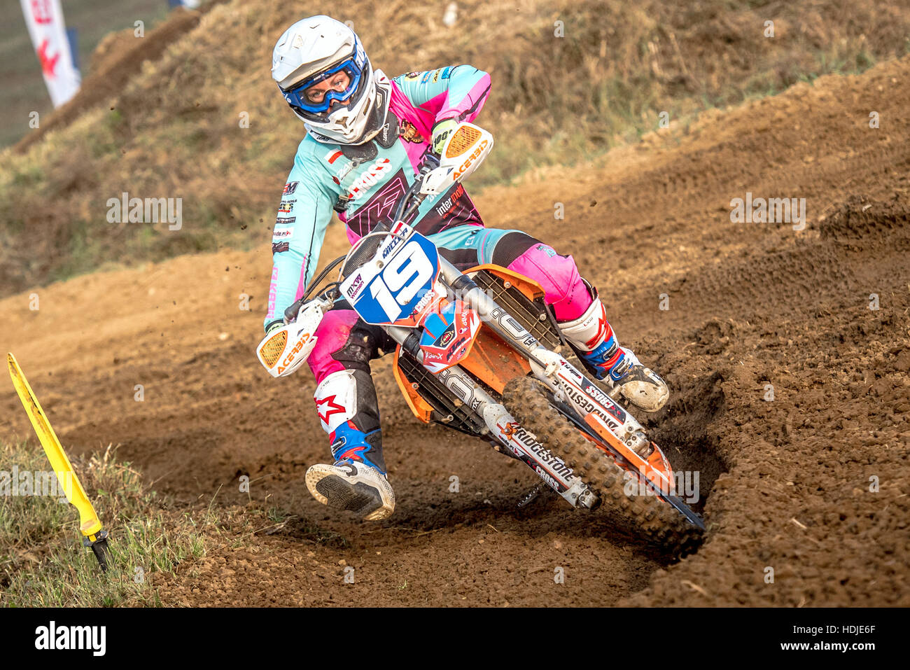 motocross rider in the race Stock Photo - Alamy