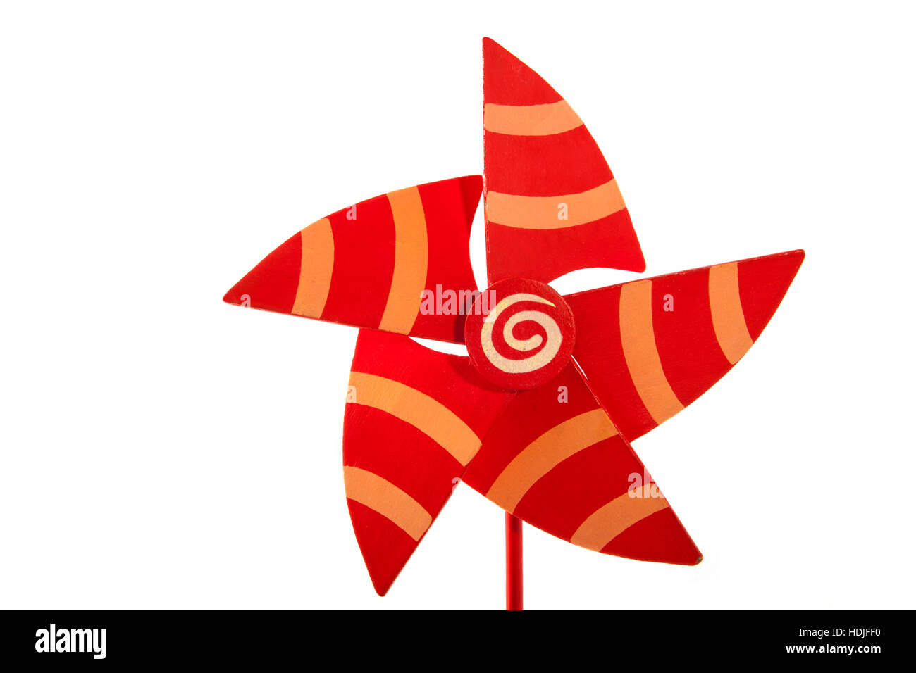 Red orange wooden pinwheel isolated over white Stock Photo - Alamy