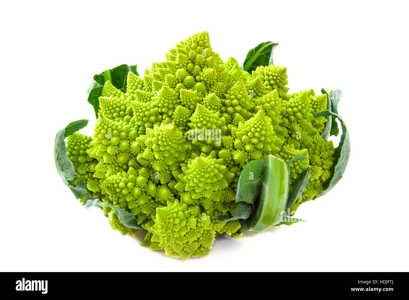 Fresh romanesco close up isolated over white Stock Photo - Alamy