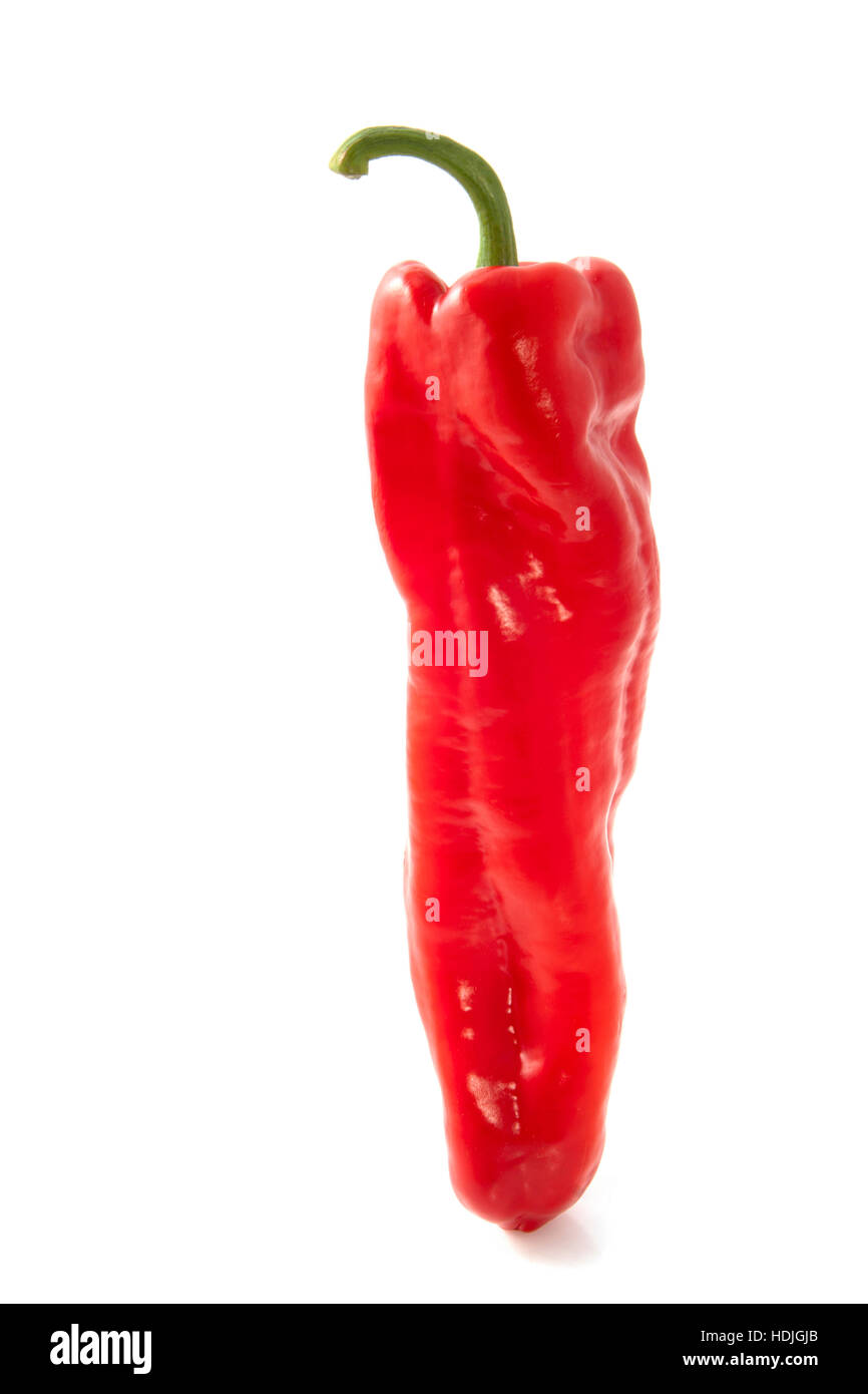 Fresh red paprika isolated over white Stock Photo - Alamy