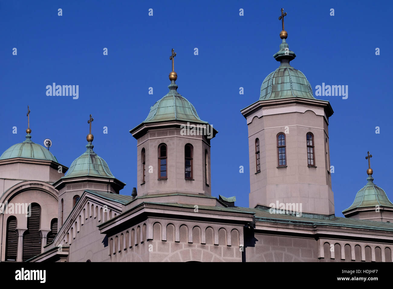 Exterior of the Serbian Orthodox Ascension church or Crkva Svetog ...