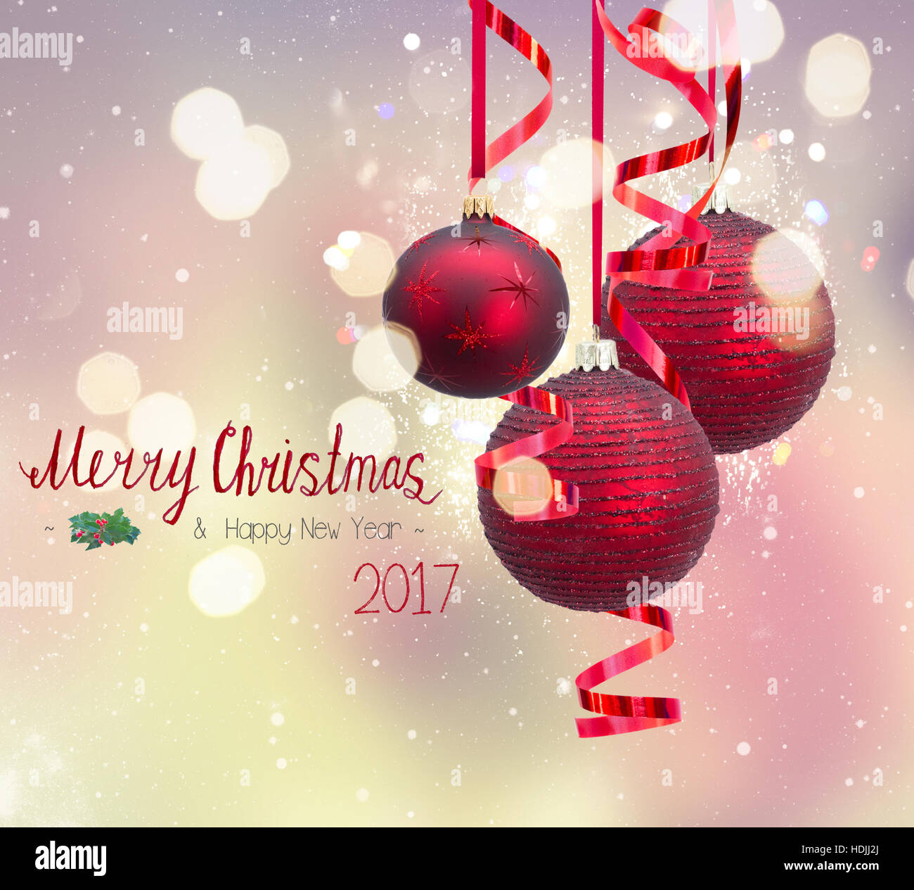 Red christmas balls Stock Photo - Alamy