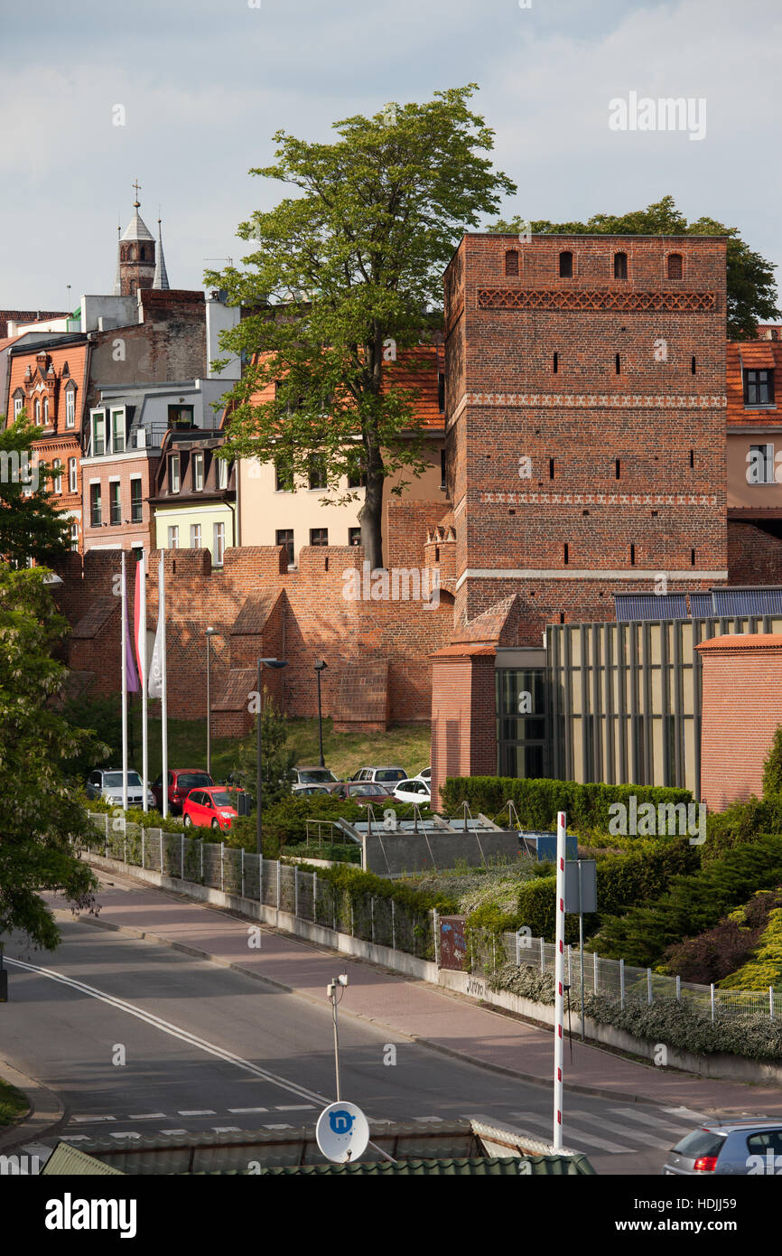 Old Town buildings with LeaningTower, city of Torun, Poland Stock Photo ...