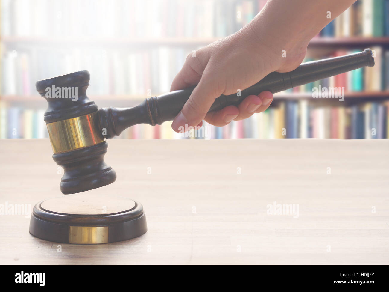 Wooden Law Gavel Stock Photo - Alamy