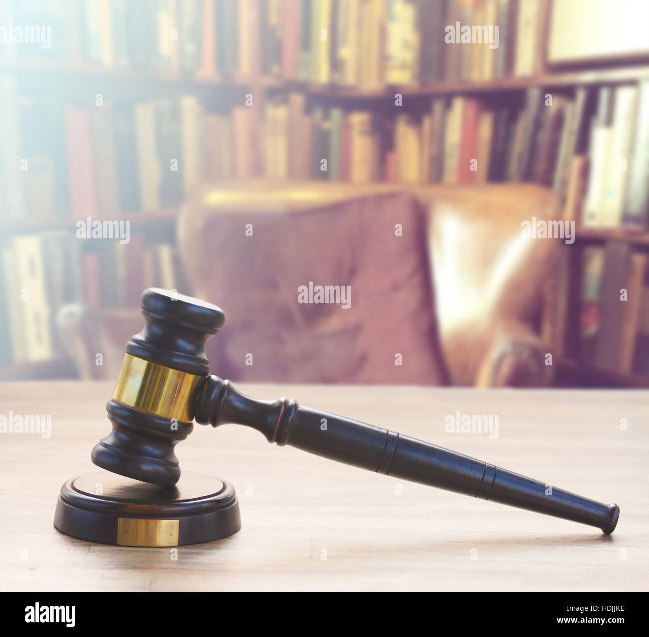 Wooden Law Gavel Stock Photo - Alamy