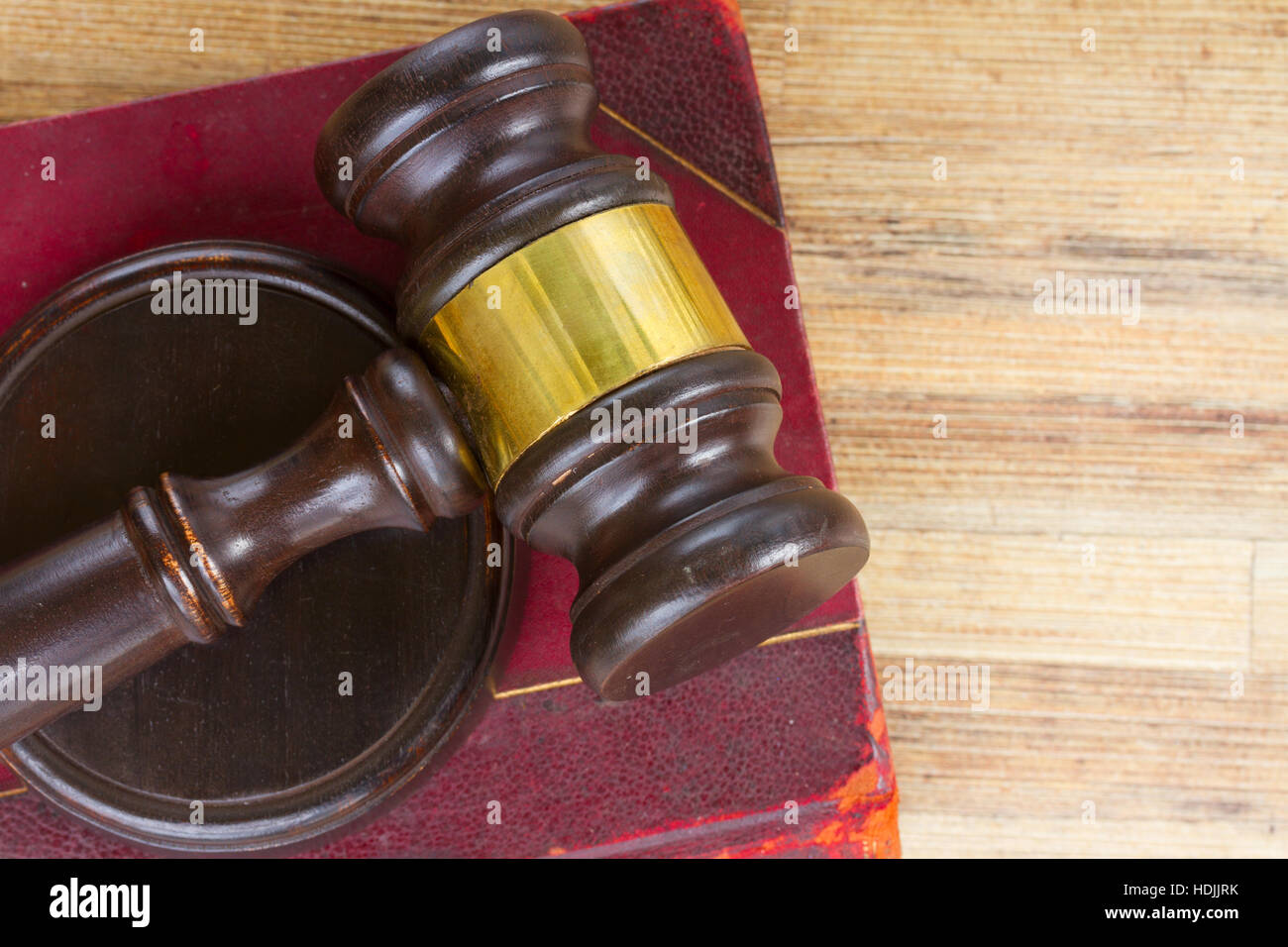 Wooden Law Gavel Stock Photo - Alamy