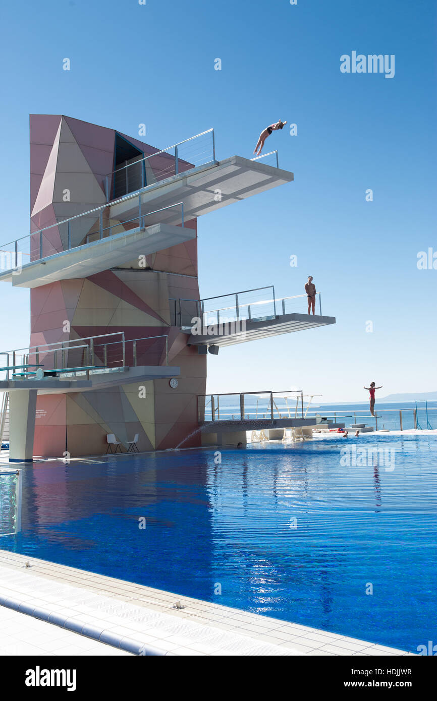 Woman Diving Sea Board High Resolution Stock Photography and Images - Alamy