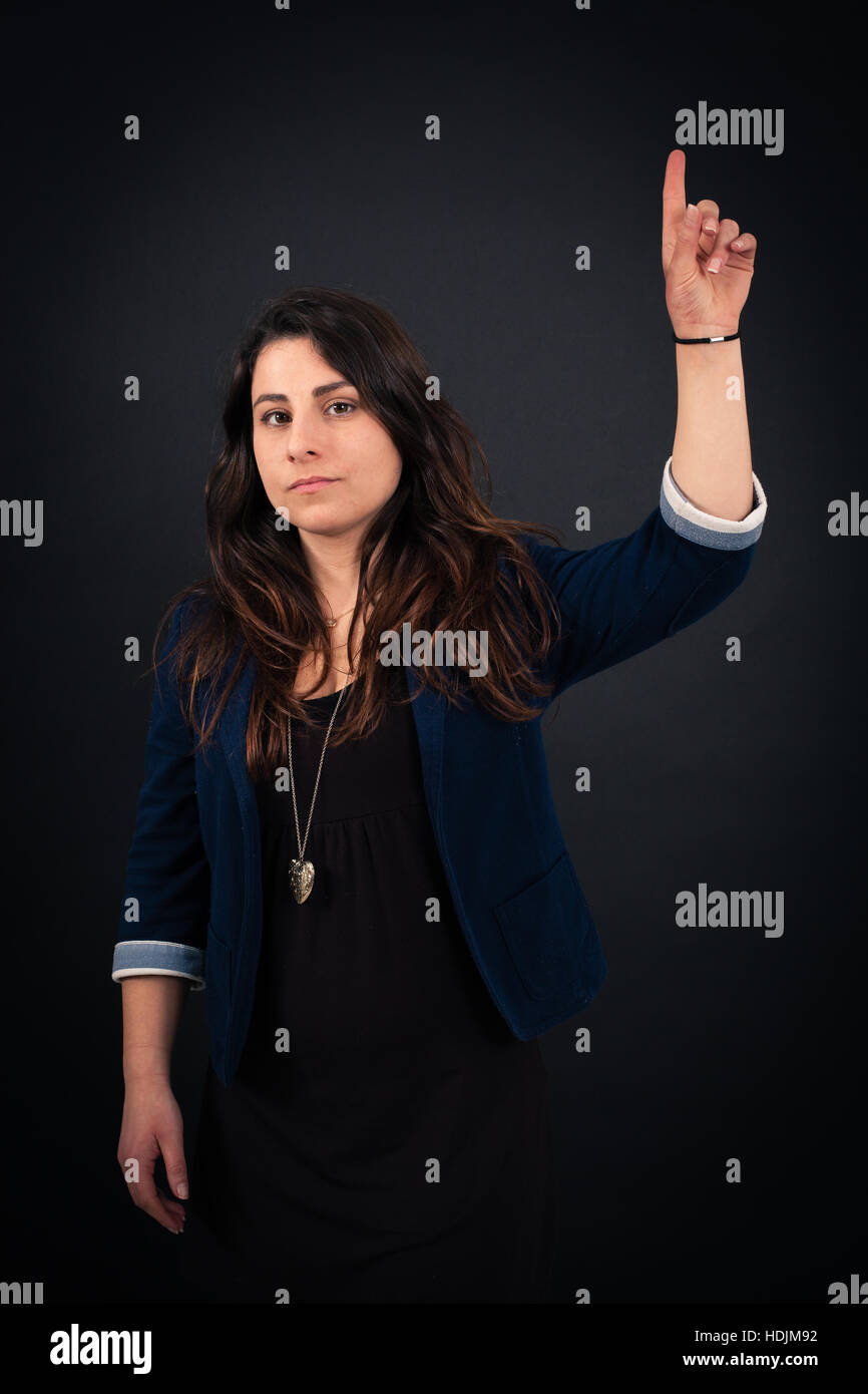 Beautiful woman doing different expressions in different sets of ...