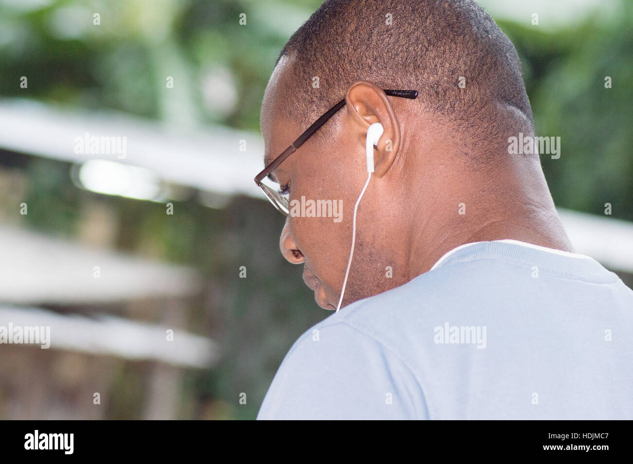 He listening carefully its communication without speaking Stock Photo ...