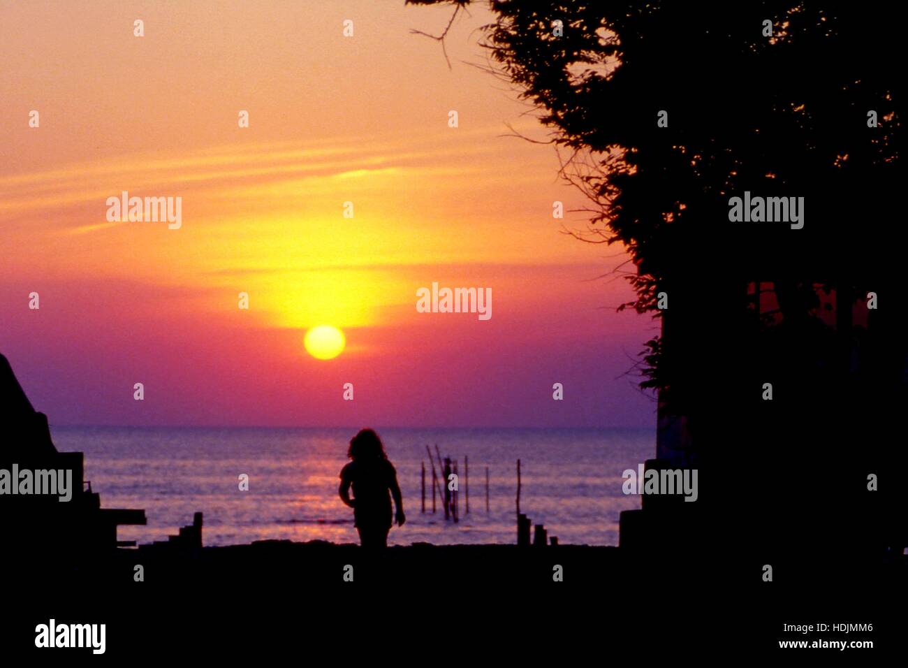 landscape, sunset, Delaware Bay at Cape May Courthouse, New Jersey USA ...