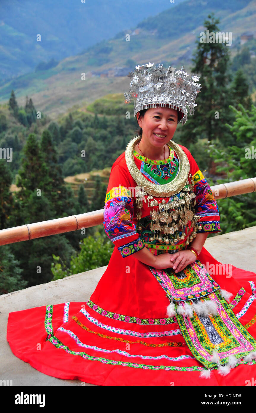 The beautiful Longji Mountain and its minority people (family) are a ...