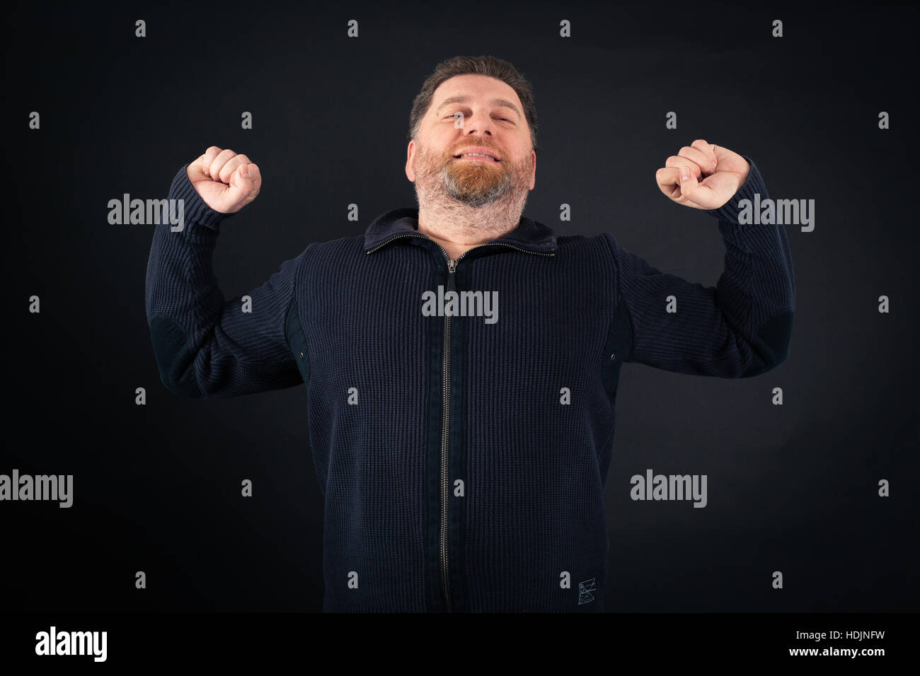 Fat person yawning hi-res stock photography and images - Alamy