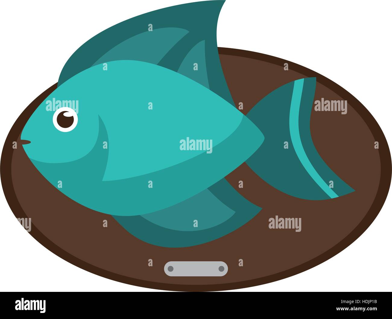 Fish animal cartoon over table design Stock Vector Image & Art - Alamy