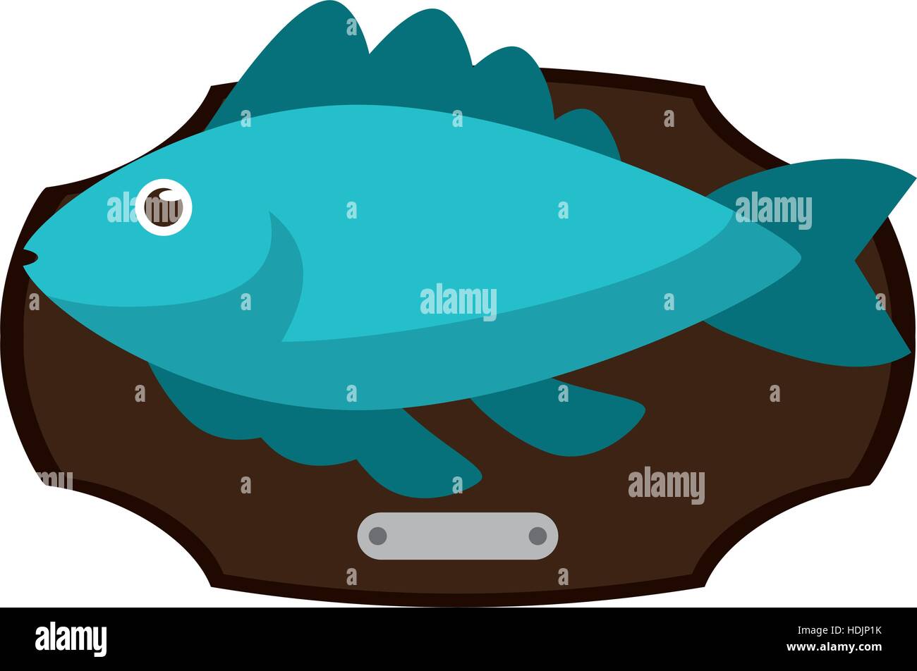 Fish animal cartoon over table design Stock Vector Image & Art - Alamy