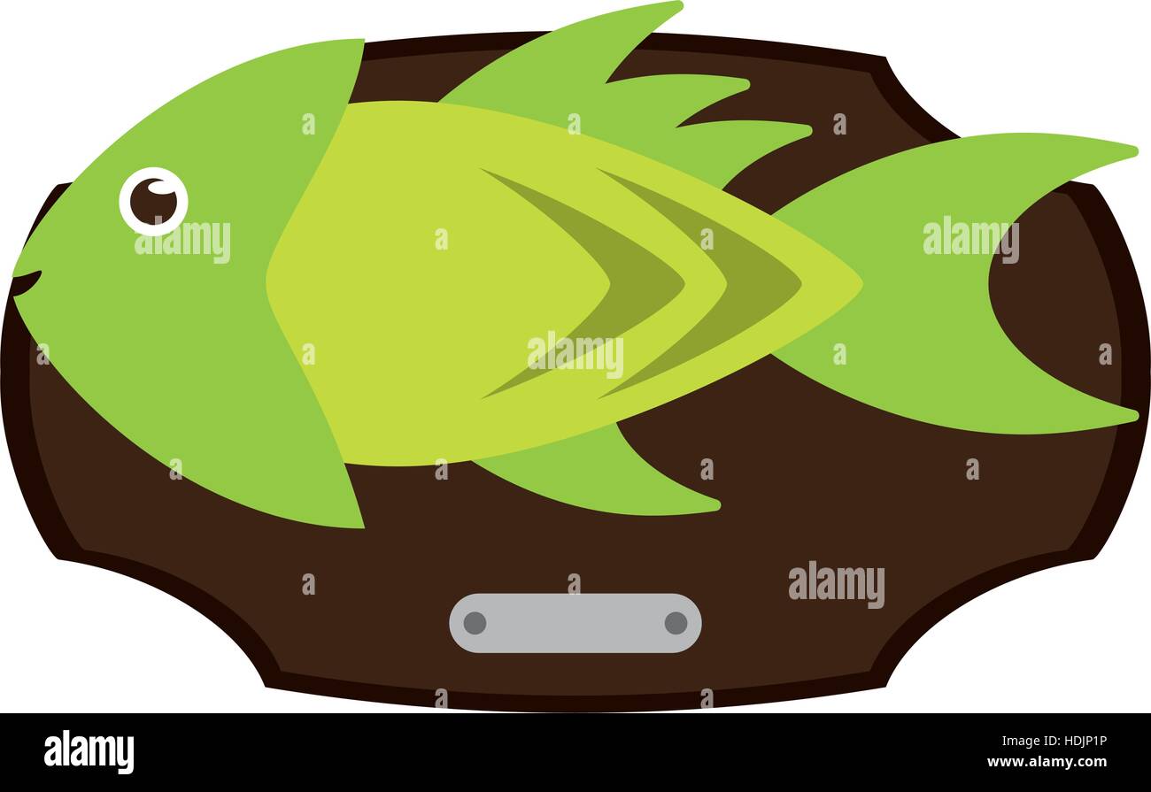 Fish animal cartoon over table design Stock Vector Image & Art - Alamy