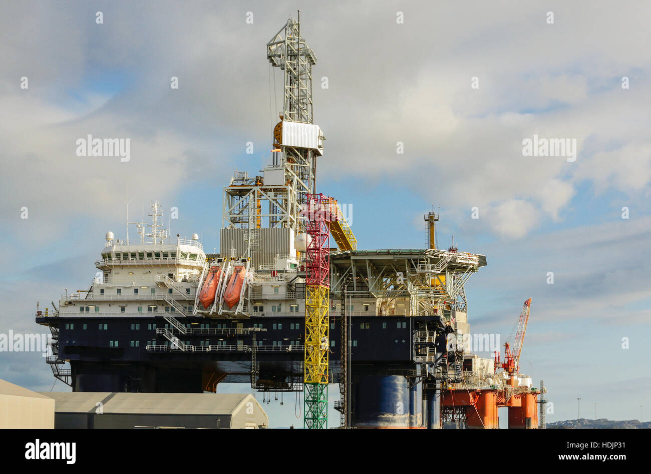 Oil platforms under maintenance near Bergen, Norway Stock Photo - Alamy