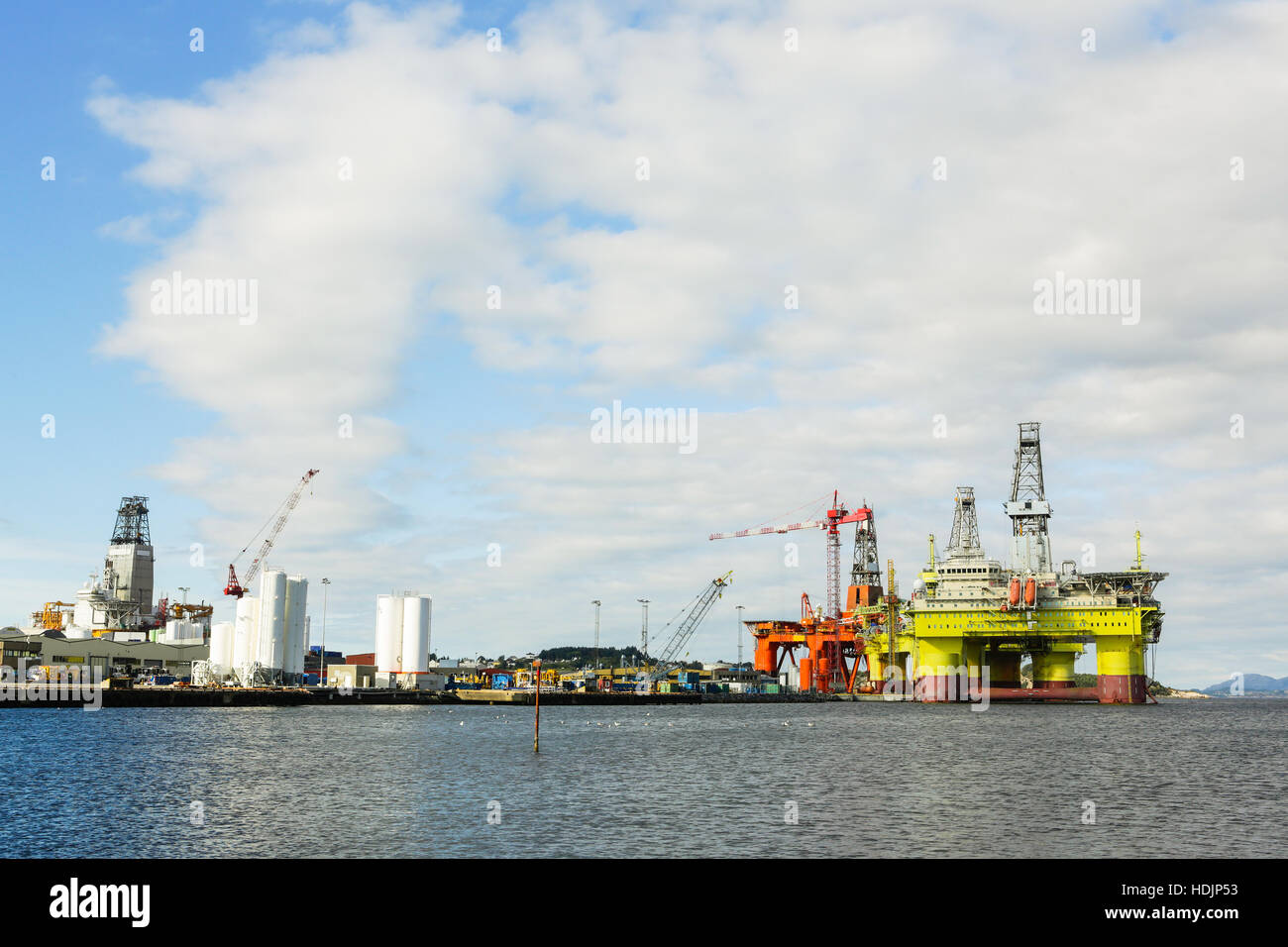 Oil platforms under maintenance near Bergen, Norway Stock Photo - Alamy