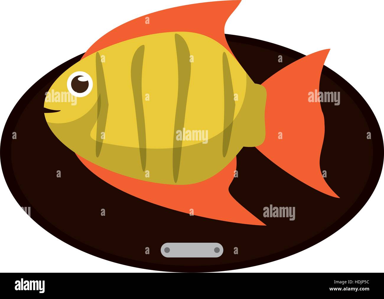 Fish animal cartoon over table design Stock Vector Image & Art - Alamy