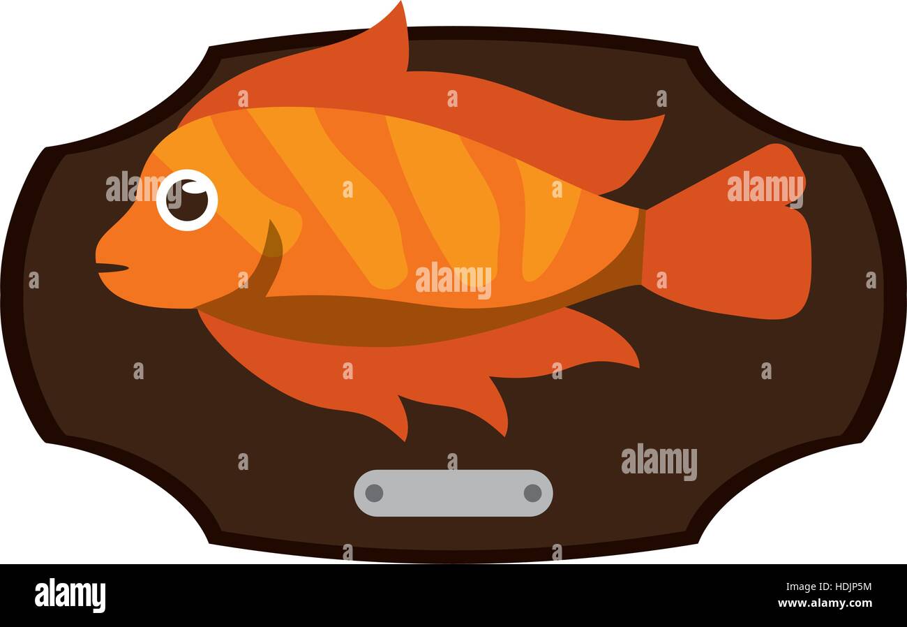 Fish animal cartoon over table design Stock Vector Image & Art - Alamy