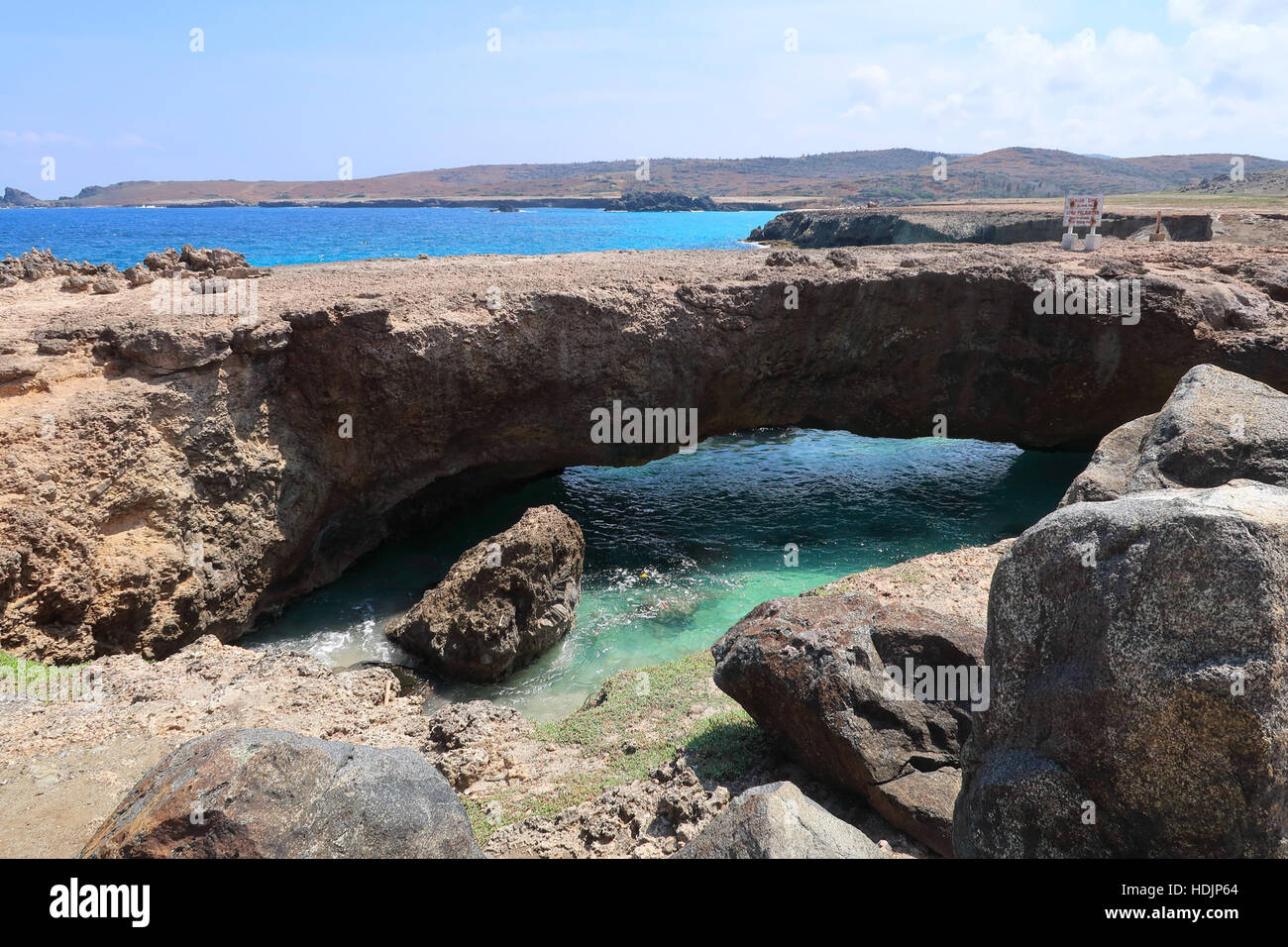 Natural Bridge, Aruba Stock Photo - Alamy