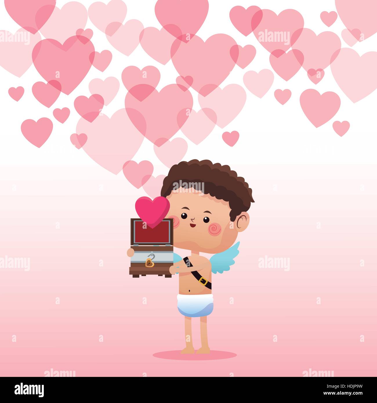Cupid writing love letter Stock Vector Images - Alamy