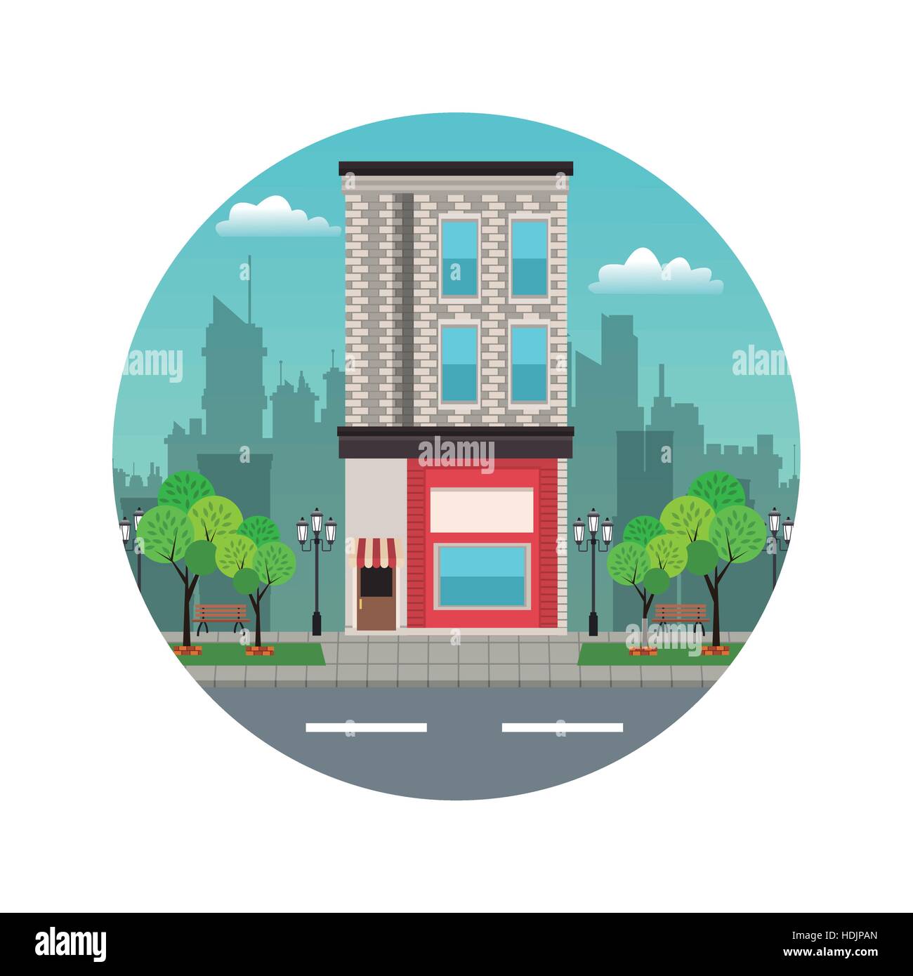 Two store building Stock Vector Images - Alamy