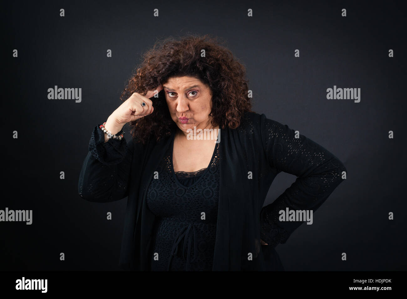 Beautiful woman doing different expressions in different sets of ...