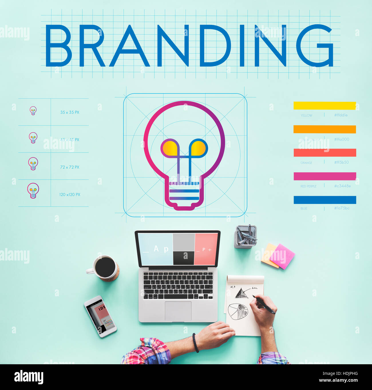 Branding Innovation Creative Inspire Concept Stock Photo - Alamy