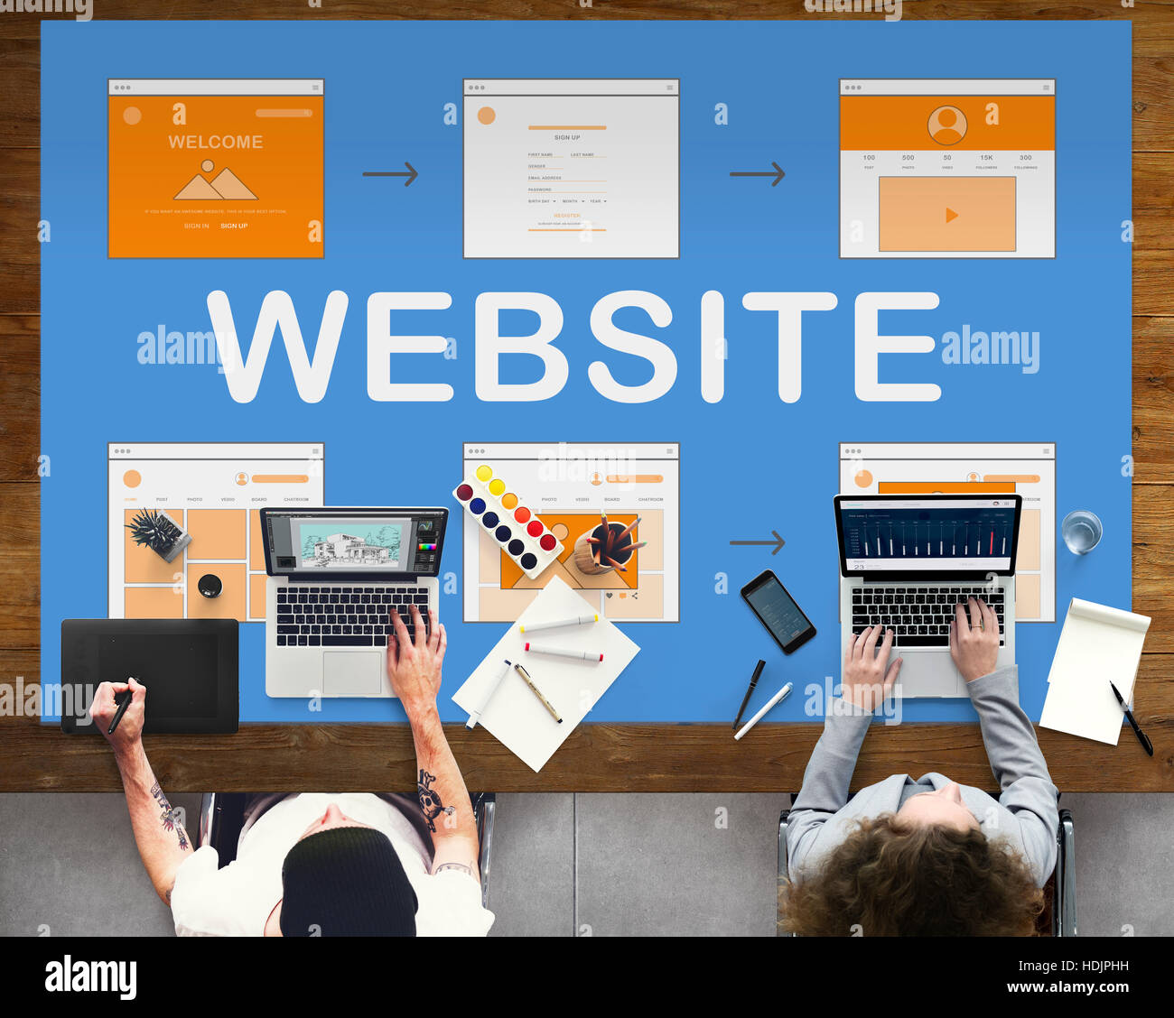 Web Template Website Design Concept Stock Photo - Alamy