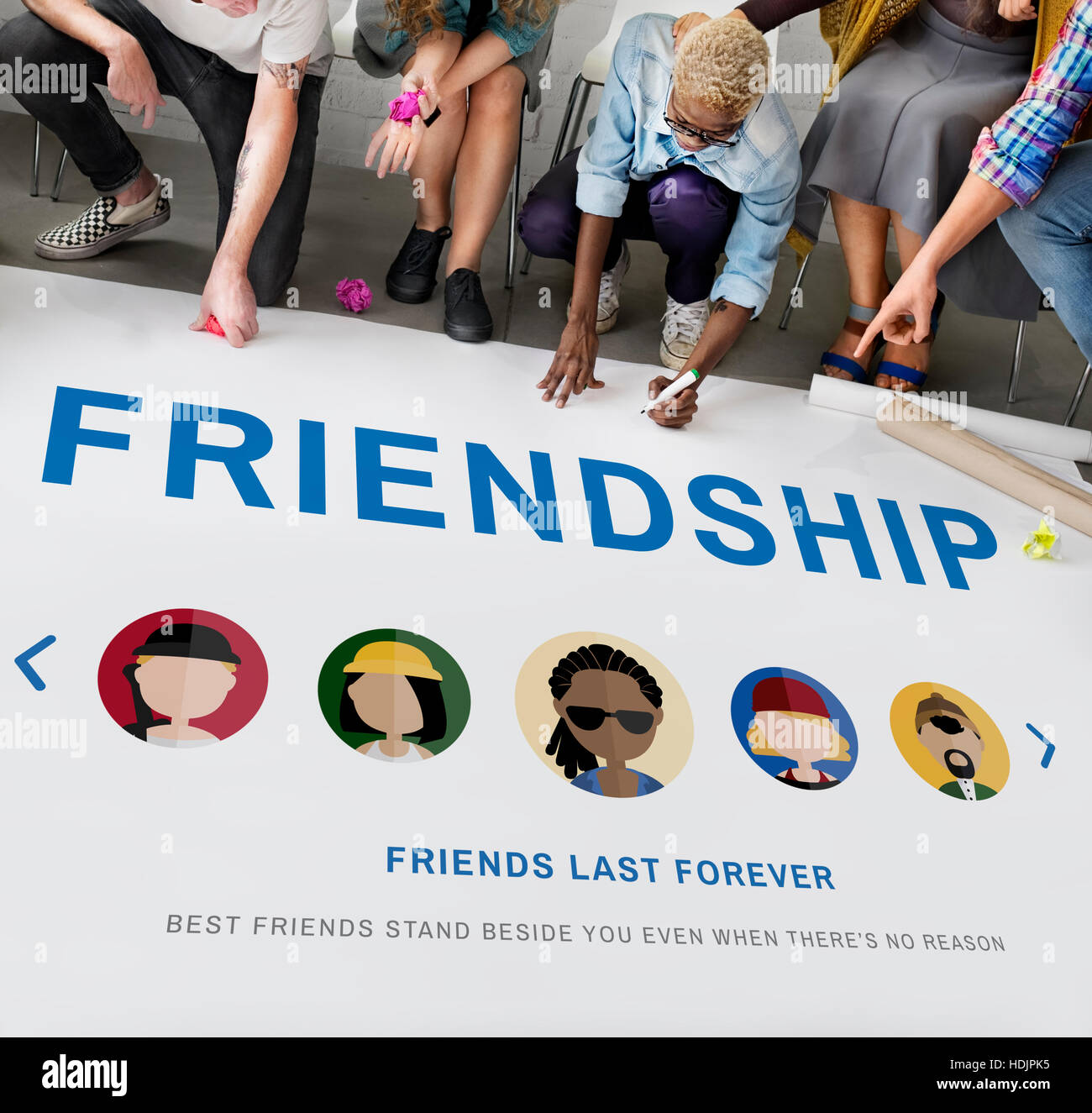 Friendship Togetherness Relationship Diversity People Concept Stock ...