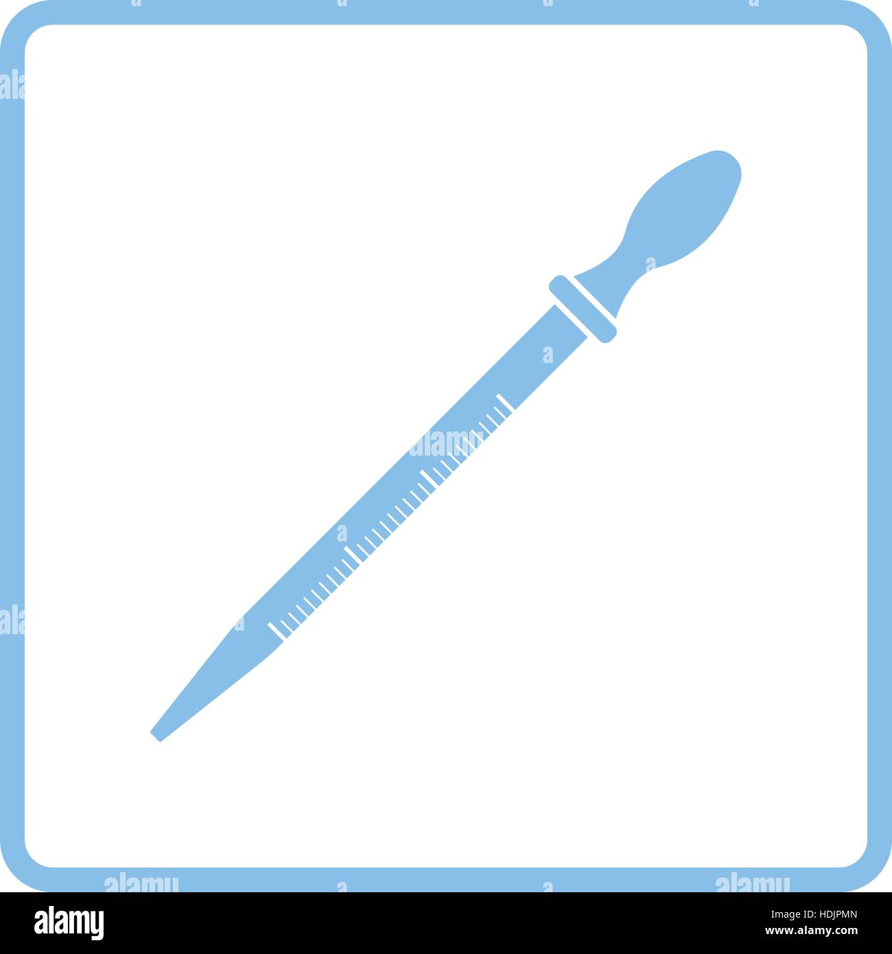 Icon of chemistry dropper. White background with shadow design. Vector ...
