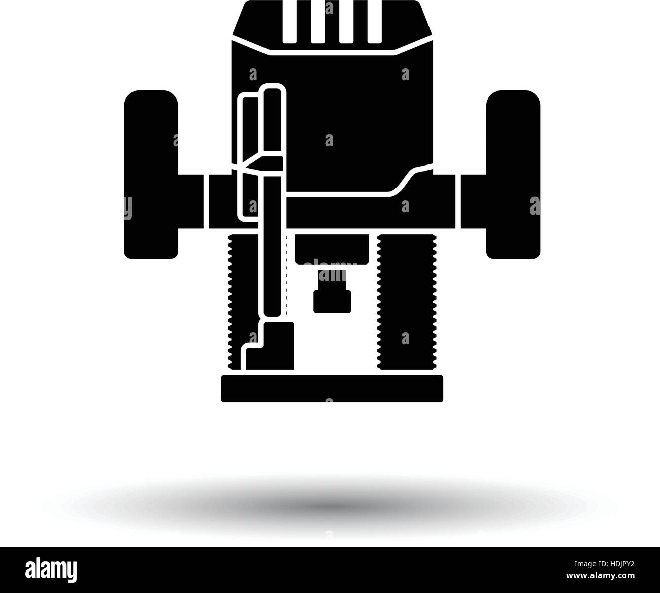 Plunger milling cutter icon. White background with shadow design ...