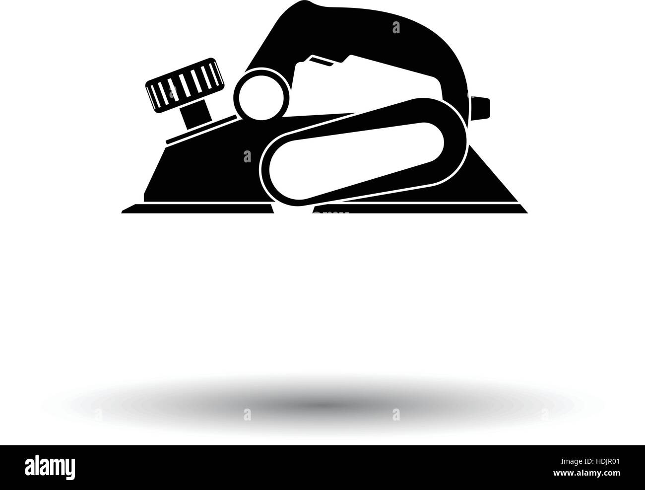 Electric planer icon. White background with shadow design. Vector ...