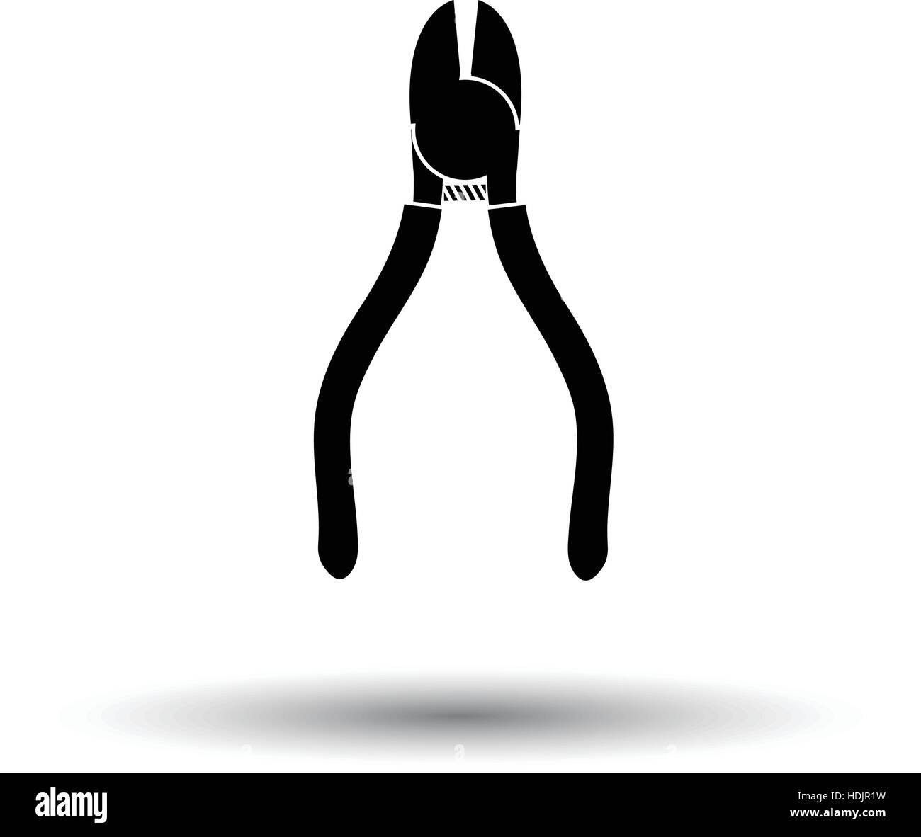 Side cutters icon. White background with shadow design. Vector ...