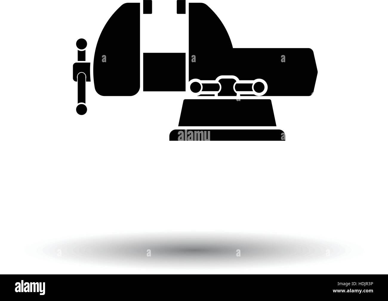 Vise icon. White background with shadow design. Vector illustration ...