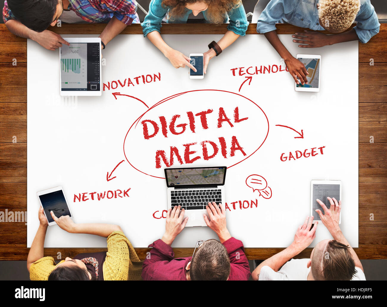 Social Media Communication Connection Network Concept Stock Photo - Alamy