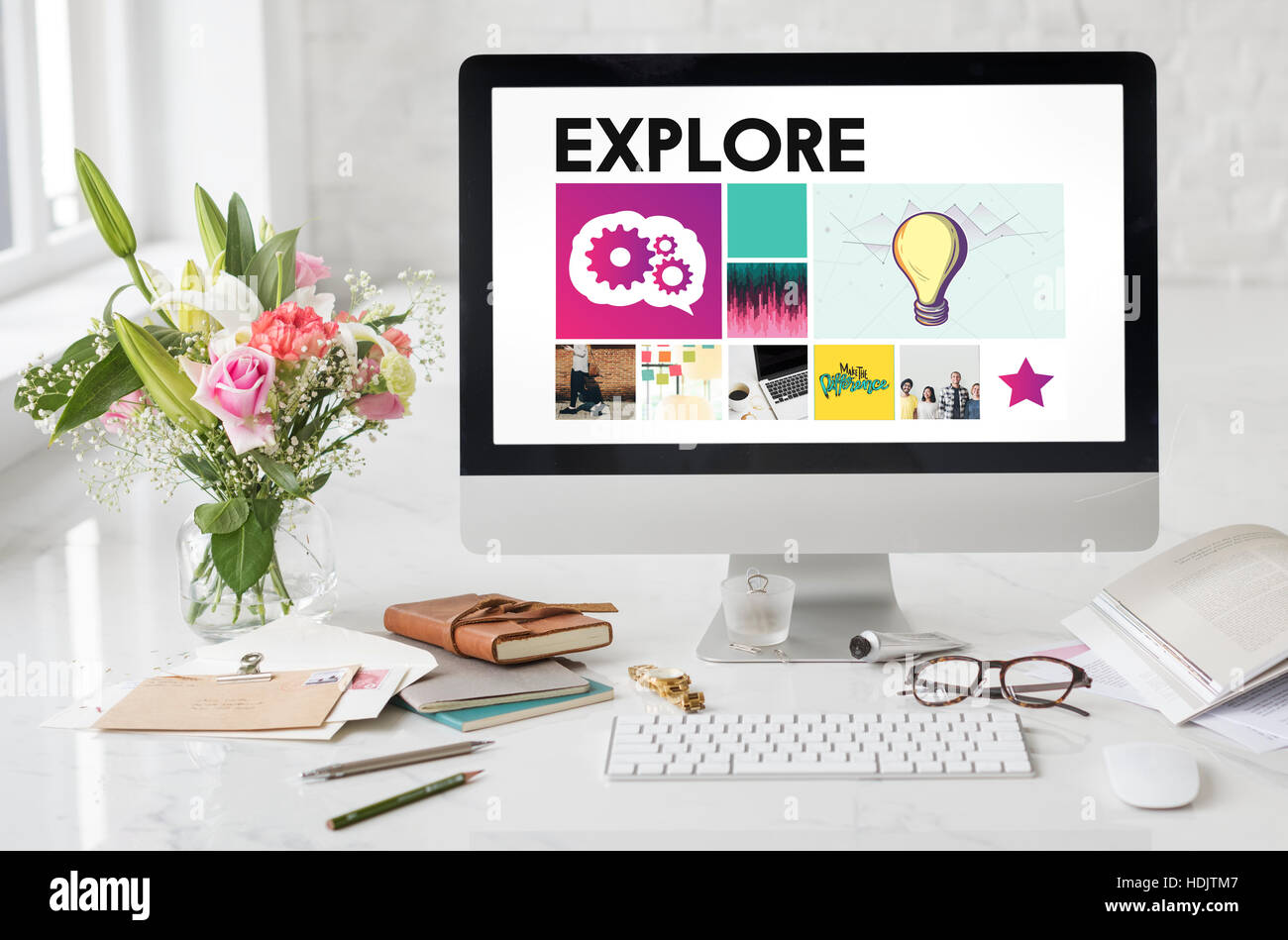 Office Work Computer Technology Concept Stock Photo - Alamy