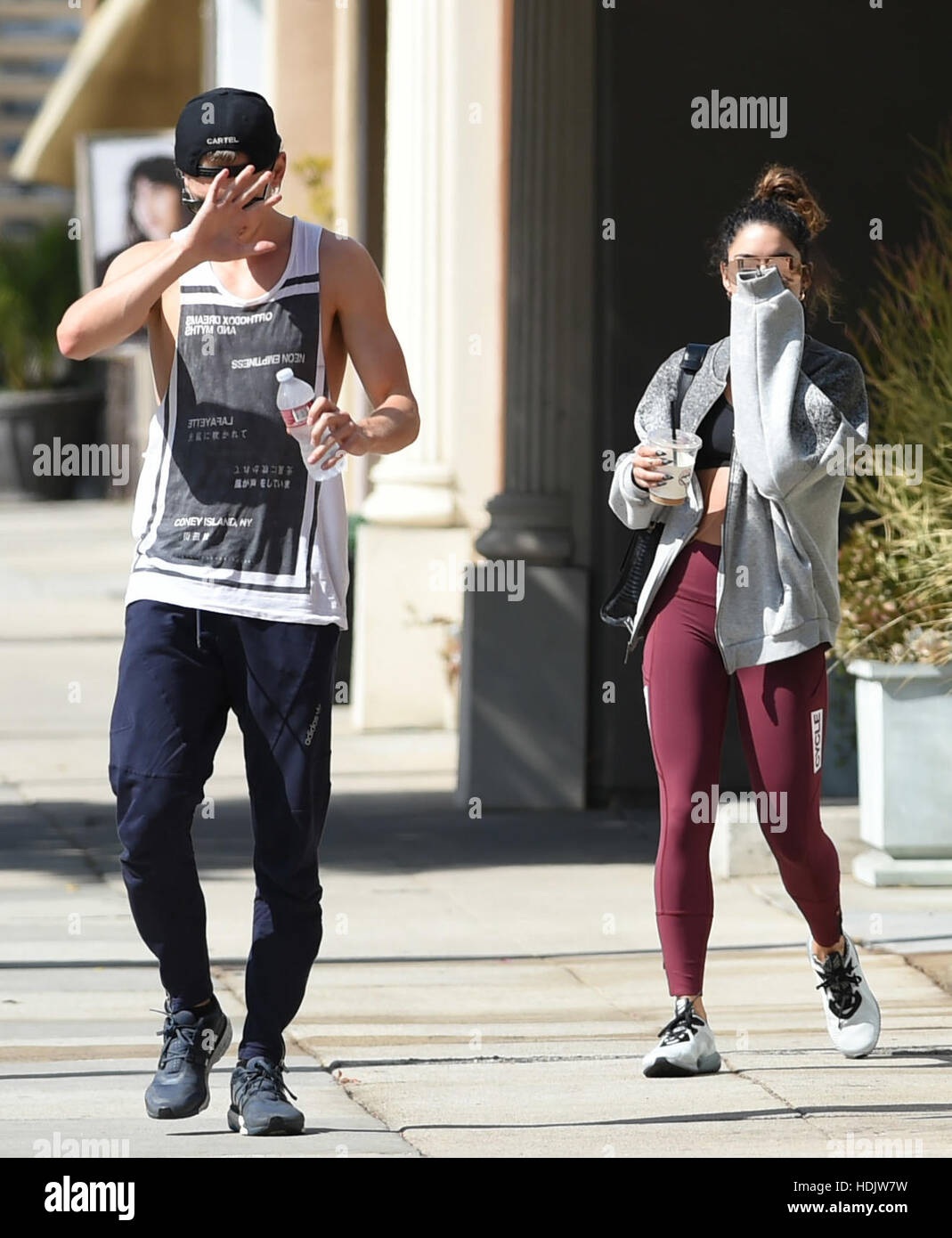 Vanessa Hudgens and Austin Butler finish a workout Featuring: Vanessa ...