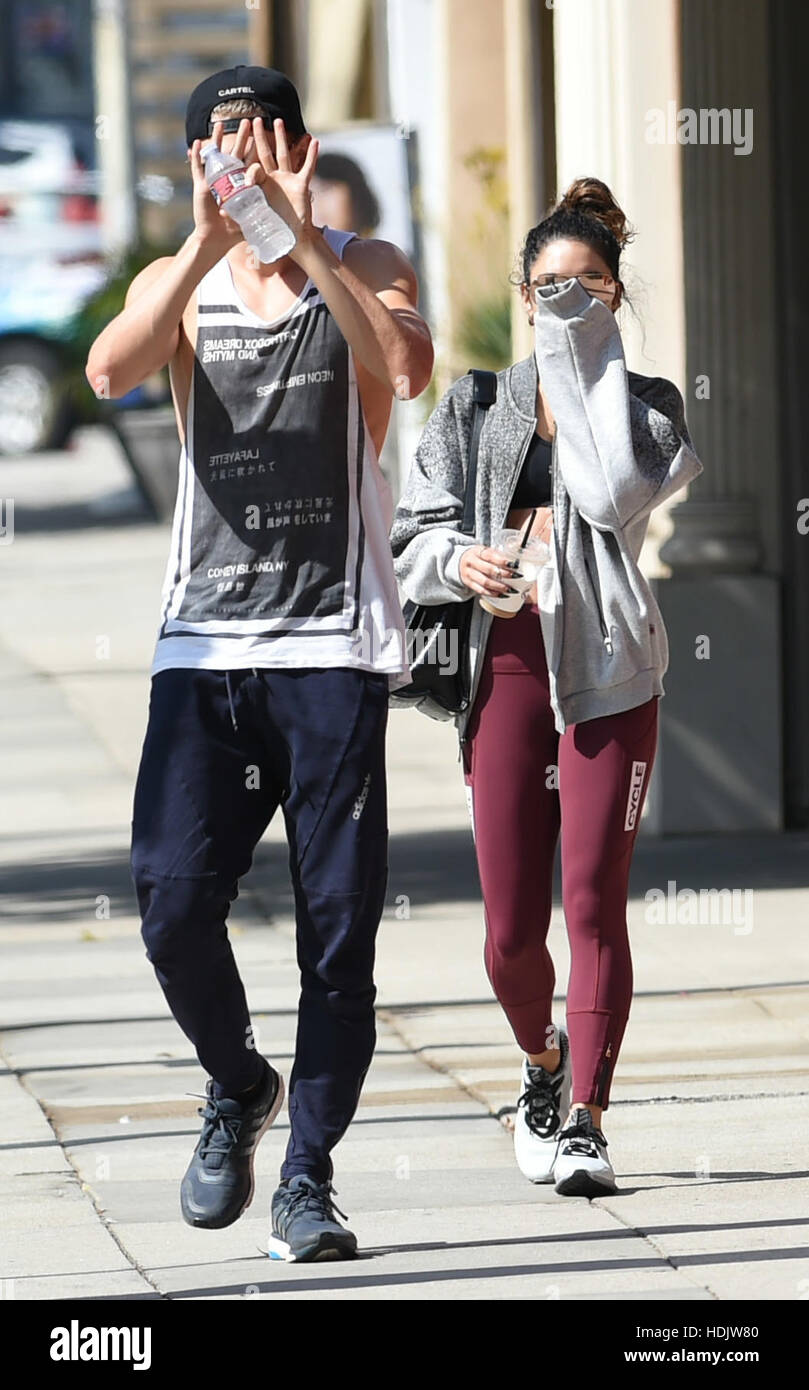 Vanessa Hudgens and Austin Butler finish a workout Featuring: Vanessa ...