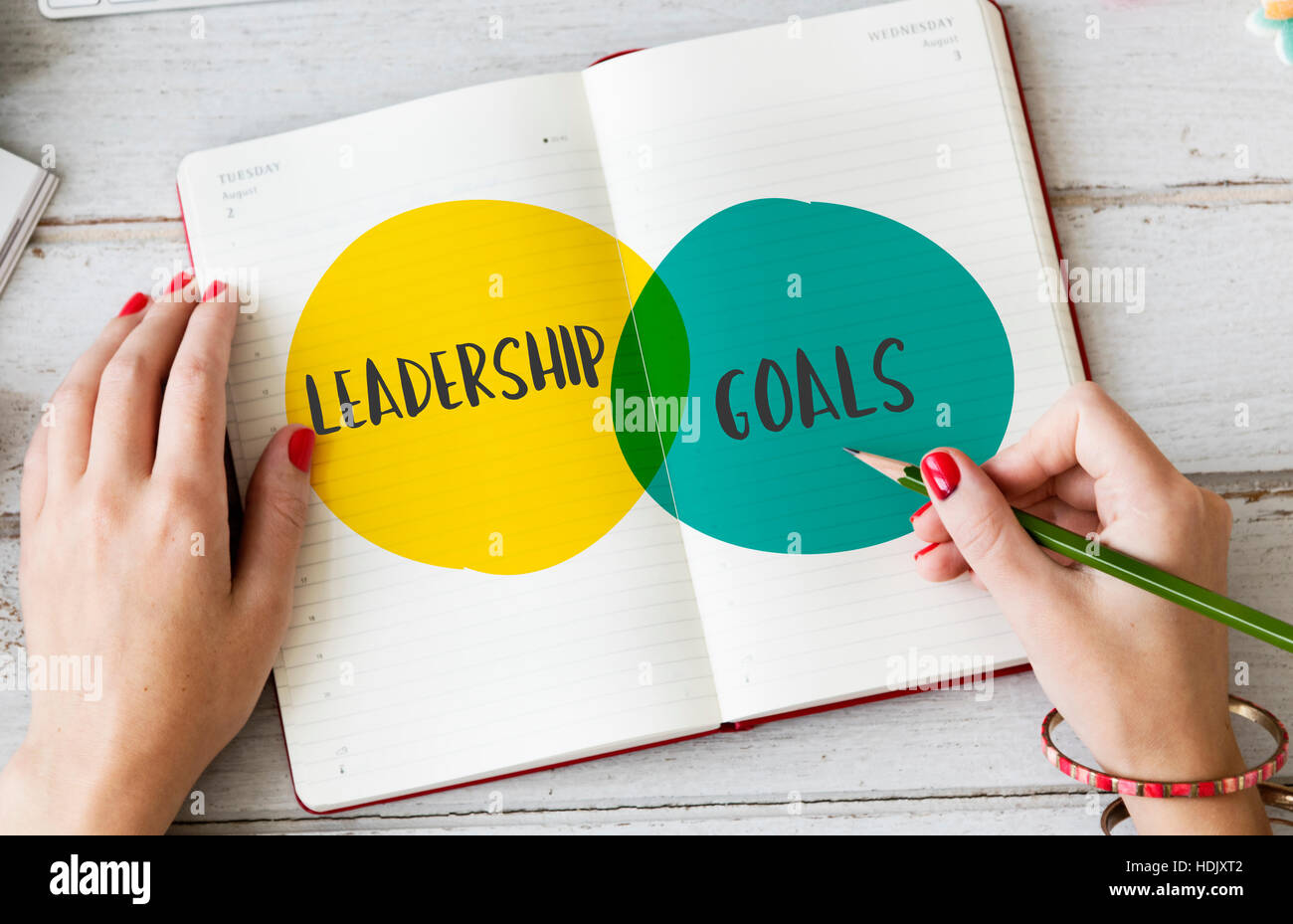Leadership Goals Ideas Motivation Circles Concept Stock Photo - Alamy