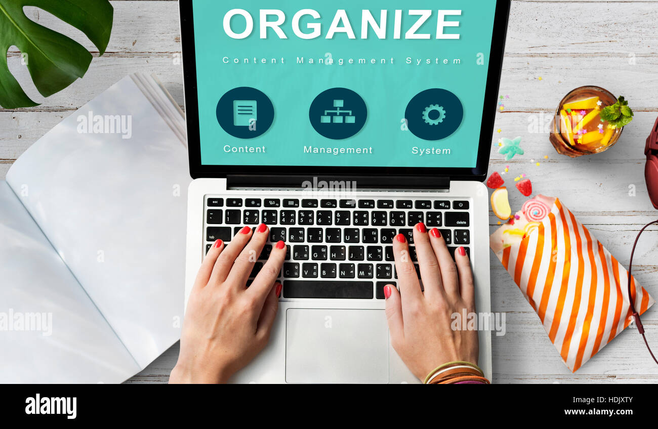 Organize Website Development Data Network Concept Stock Photo - Alamy