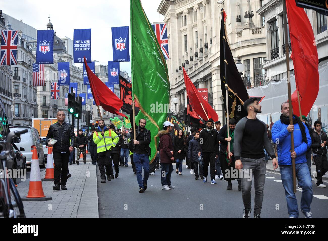 British Muslims demonstration on Regent Street, London Featuring ...