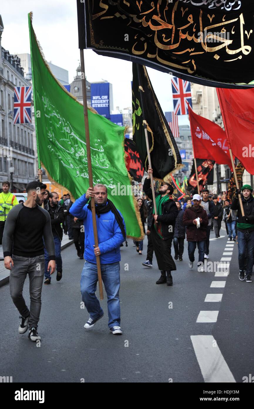 British Muslims demonstration on Regent Street, London Featuring ...