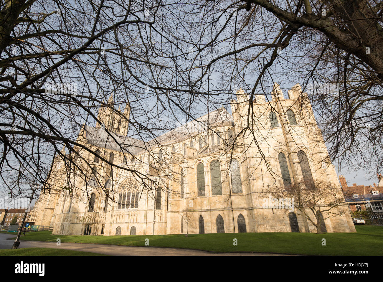 Canterbury cathedral, England, founded in the sixth century, rebuilt in ...