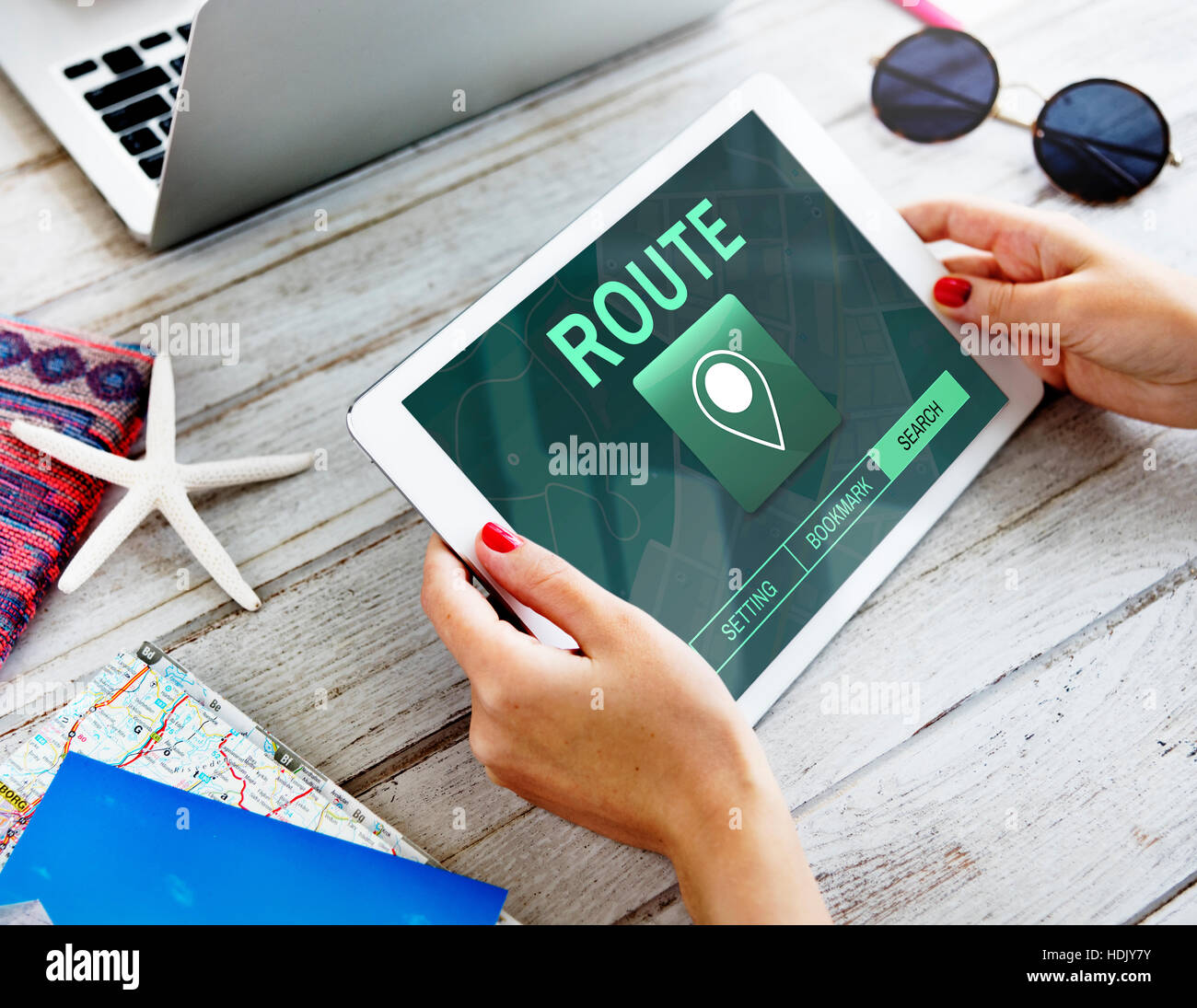 Tour route map hi-res stock photography and images - Alamy