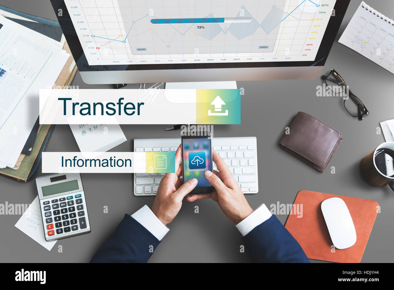 Transfer Data Backup Storage Concept Stock Photo - Alamy