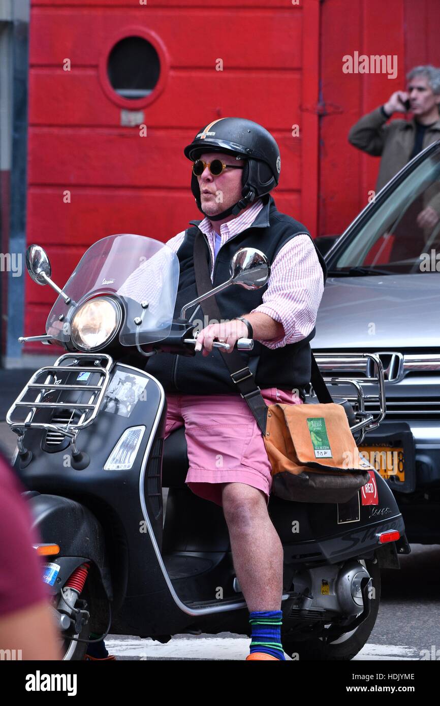 Chef Batali riding a scooter in Soho Featuring: Chef Batali Where ...