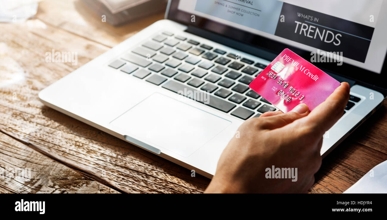Man Hands Credit Card Purchase Concept Stock Photo - Alamy