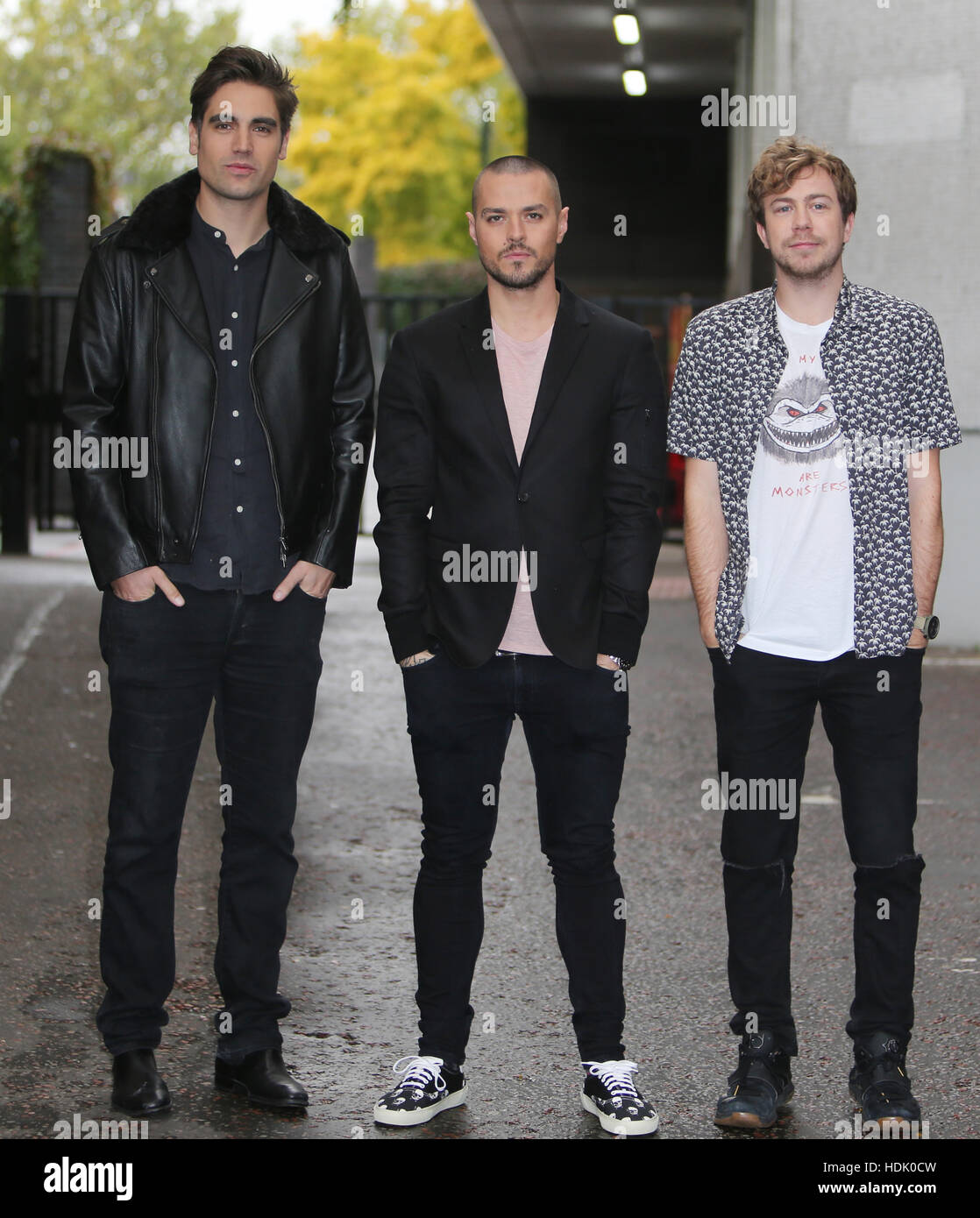 Busted outside ITV Studios today Featuring: Busted, Charlie Simpson ...