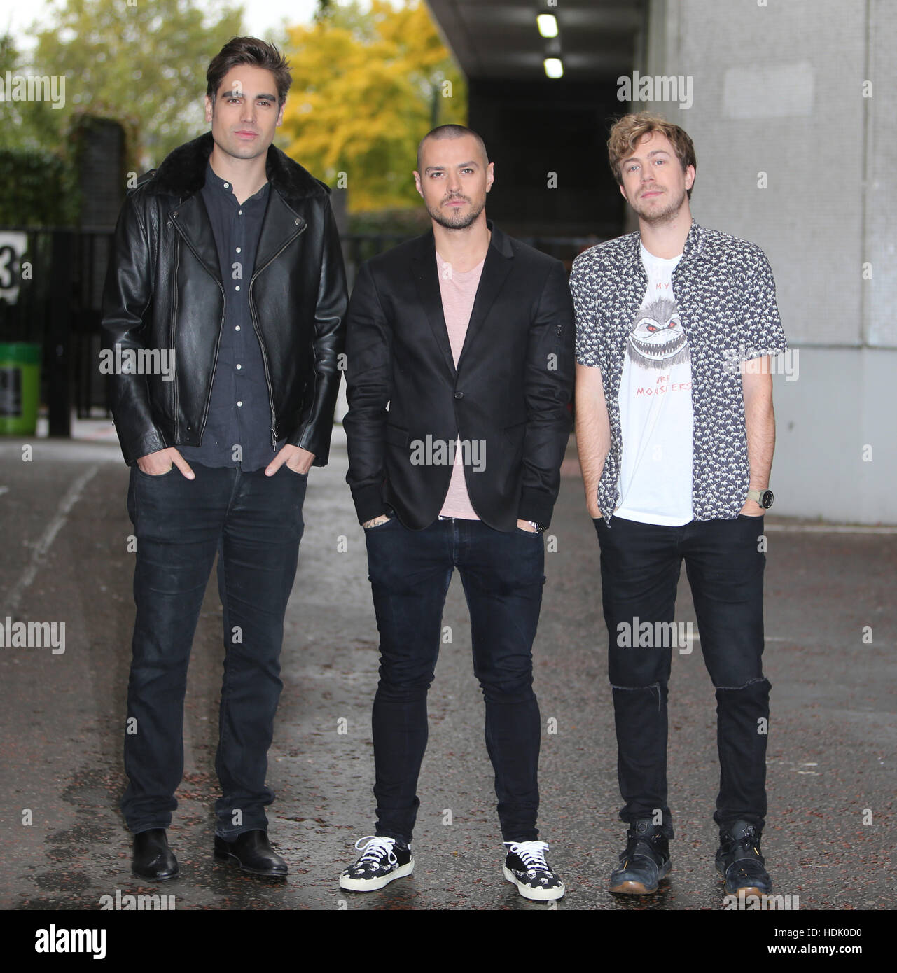 Busted outside ITV Studios today Featuring: Busted, Charlie Simpson ...